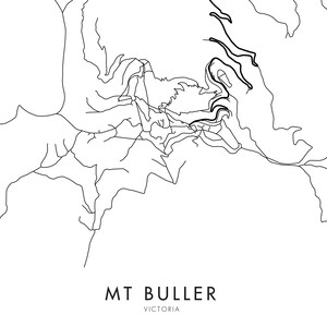 Mt Buller, Victoria, Australia Map Print Wall Art | Print at Home ...
