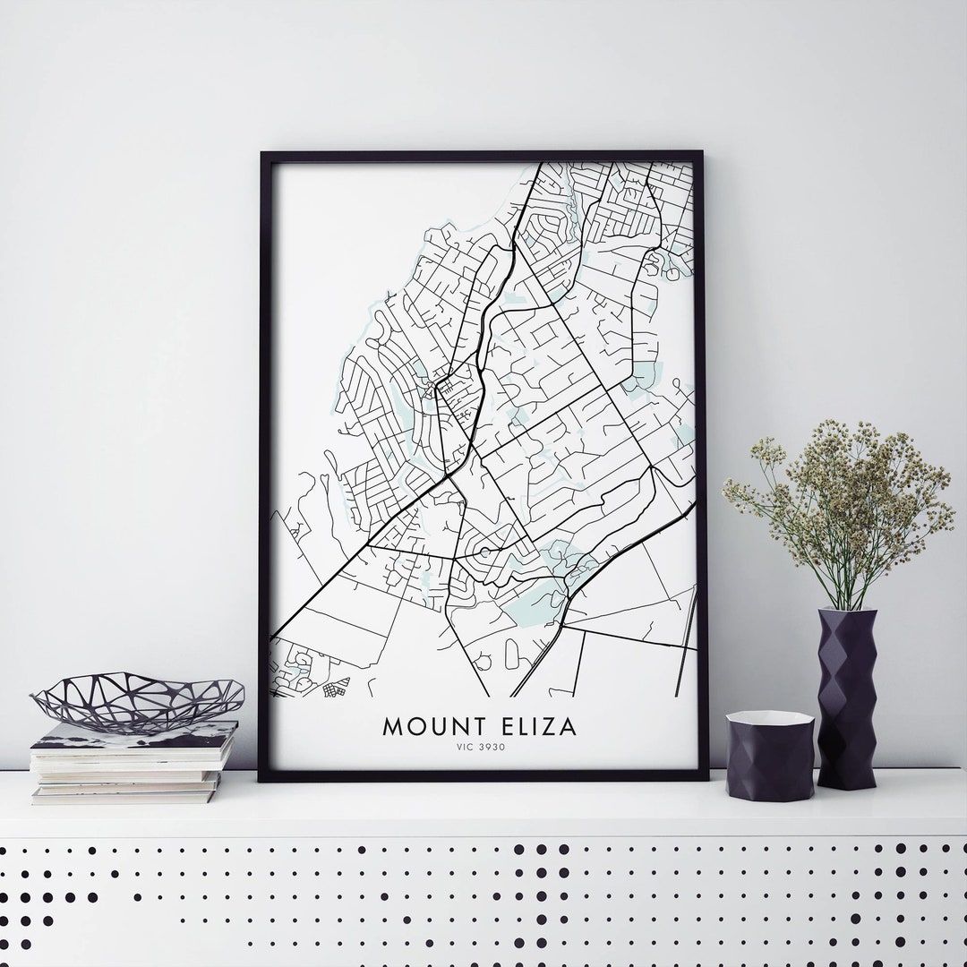Mount Eliza, Mornington Peninsula, Victoria Art, City Map Print Wall ...