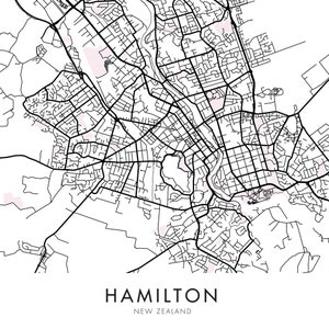 Hamilton, New Zealand City Map Print Wall Art | Print at Home | Digital ...
