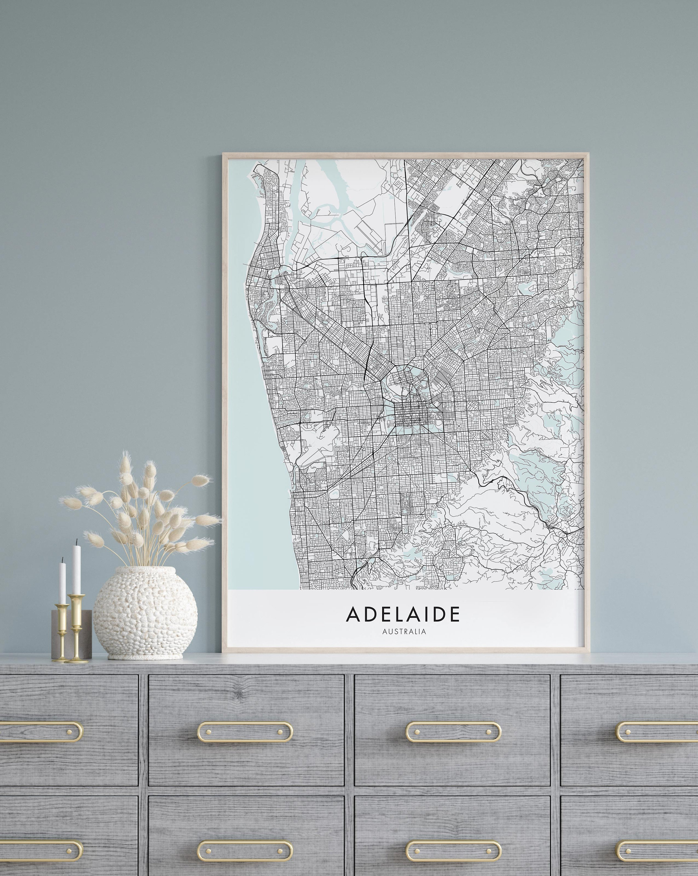 Adelaide Australia City Map Print Wall Art Print at Home - Etsy