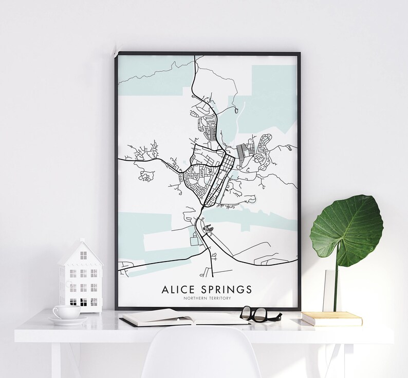 Alice Springs Northern Territory Australia City Map Print | Etsy