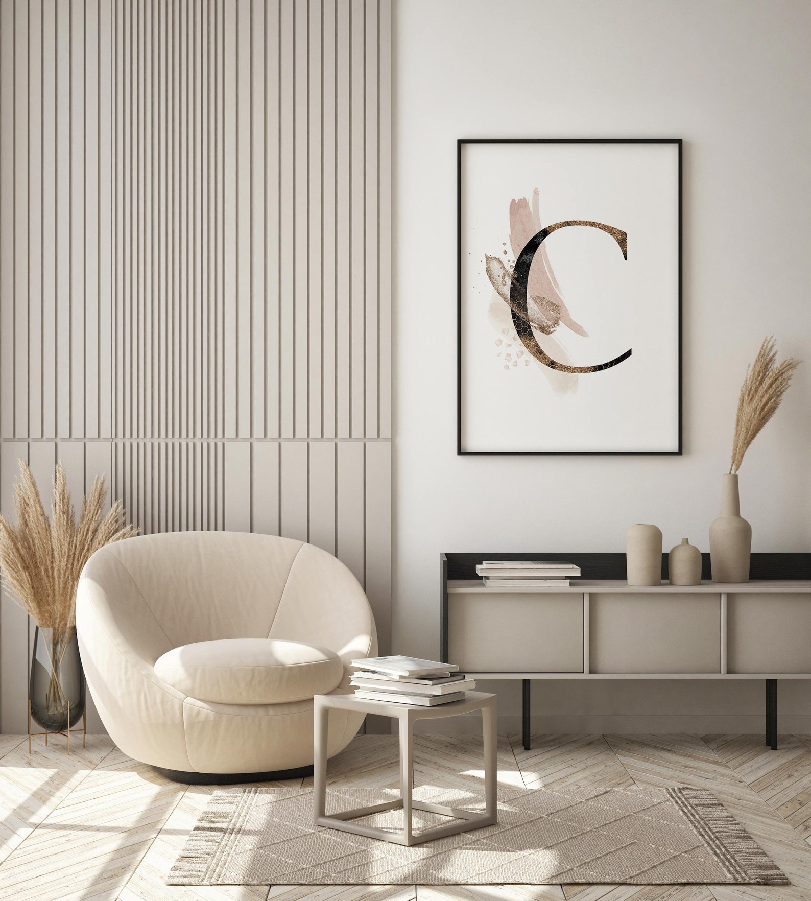 Letter C Alphabet Abstract Print Wall Art 4x6 5x7 A4 A3 A2 - Etsy