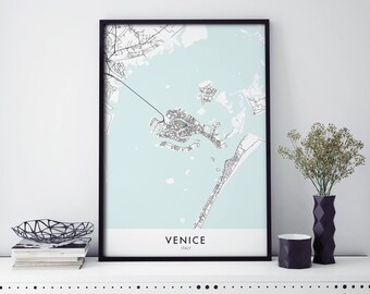 Old Venice Italy Map 1764 Vintage Venezia Atlas Poster - Etsy