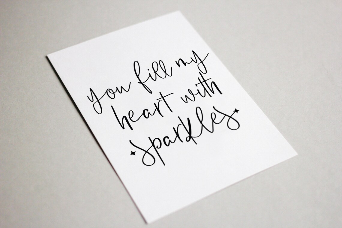 Greeting Card you Fill My Heart With Sparkles - Etsy