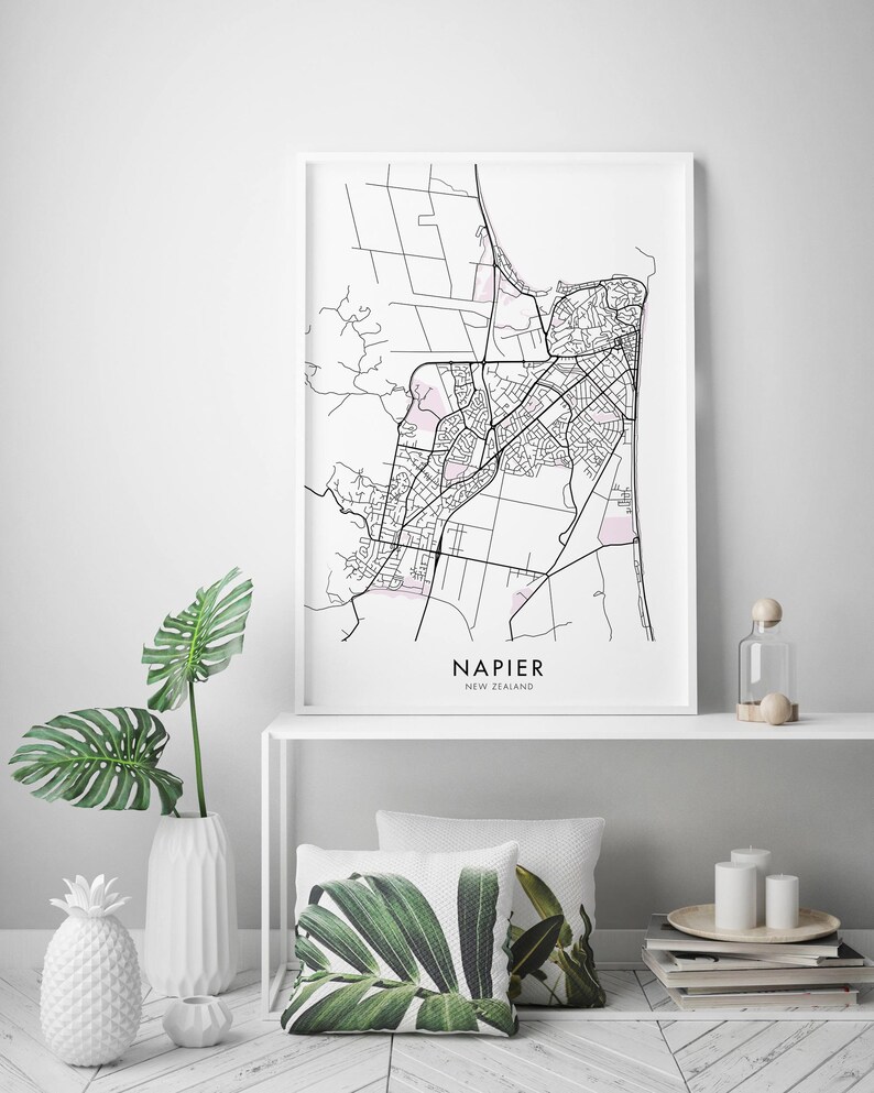 Napier New Zealand City Map Print Wall Art Print at Home - Etsy