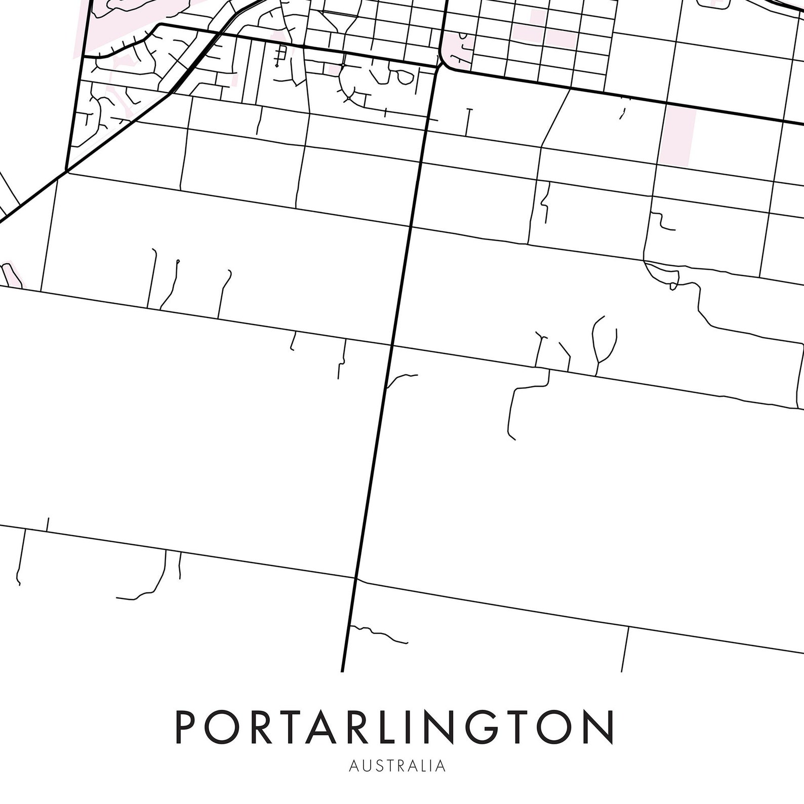 Portarlington, Victoria, Australia Art, City Map Print Wall Art | A4 A3 ...