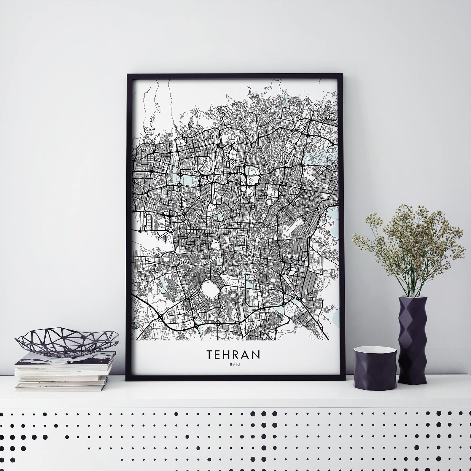 Tehran Iran Art City Map Print Wall Art A4 A3 A2 A1 | Etsy