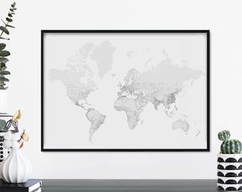 Laminated UK Admimistrative Map Poster Wall Chart A2 Size - Etsy UK