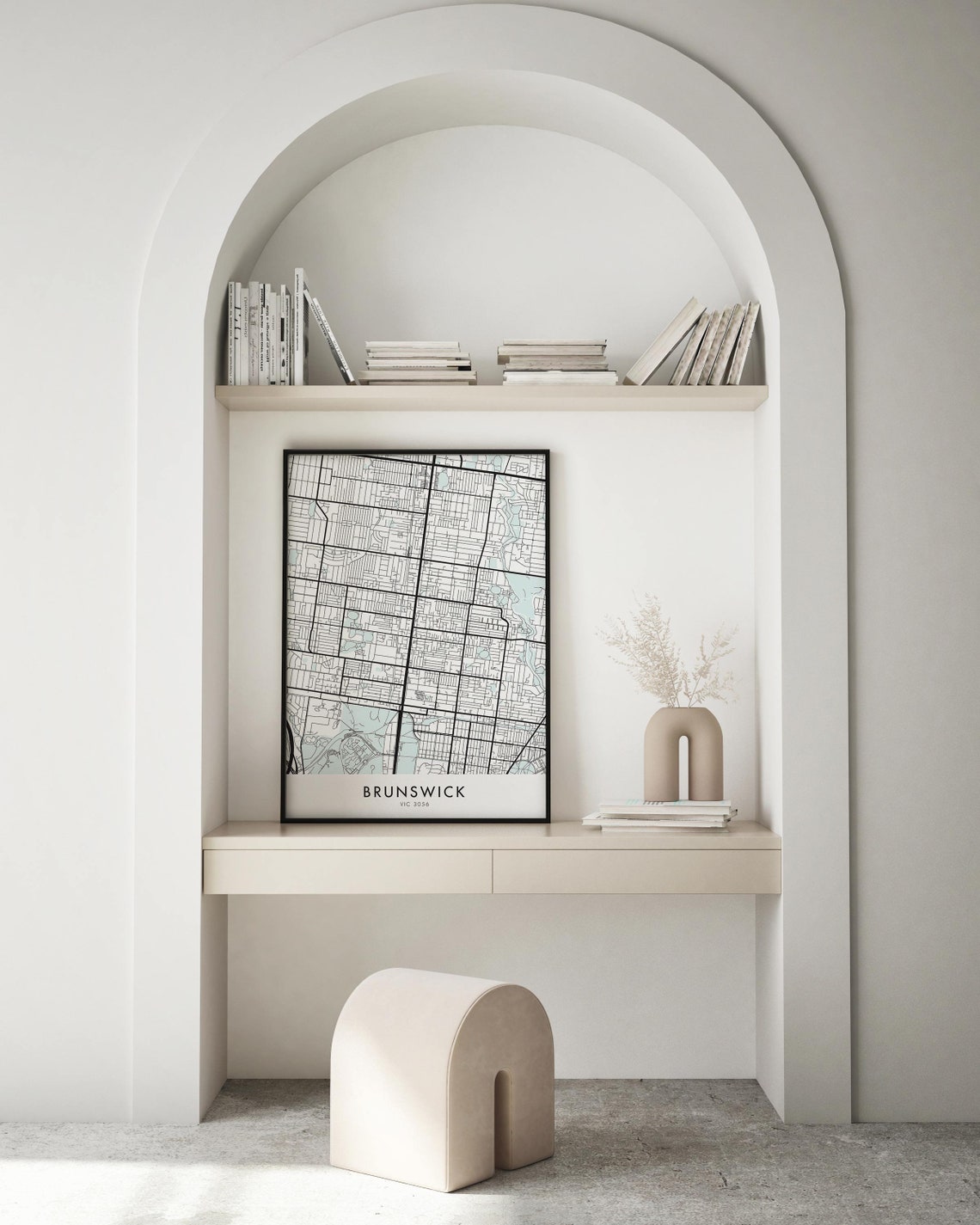 Brunswick, Melbourne City Map Print Wall Art | Print at Home | Digital ...