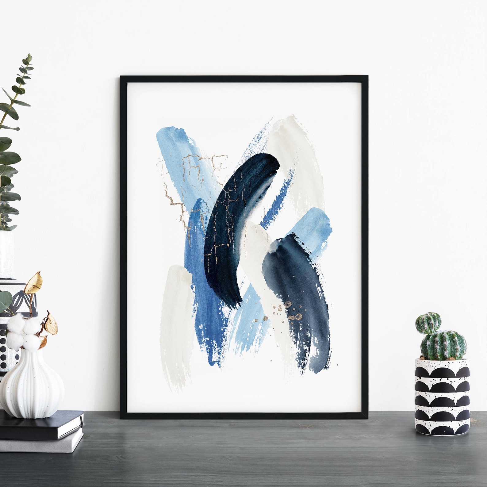 Blue Abstract Print Wall Art | 4x6 5x7 A4 A3 A2 A1 - Etsy
