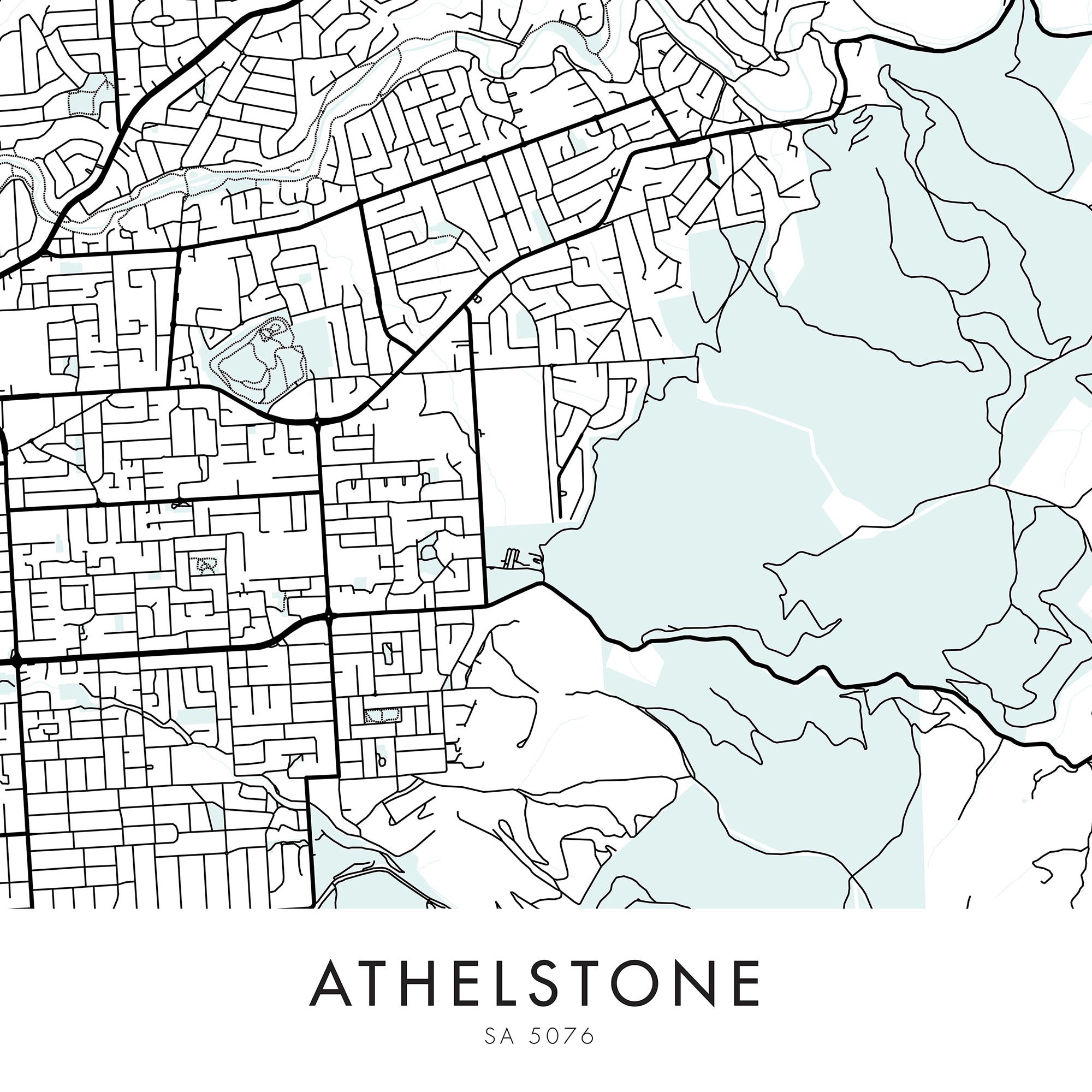 Athelstone Adelaide Australia Art City Map Print Wall Art - Etsy