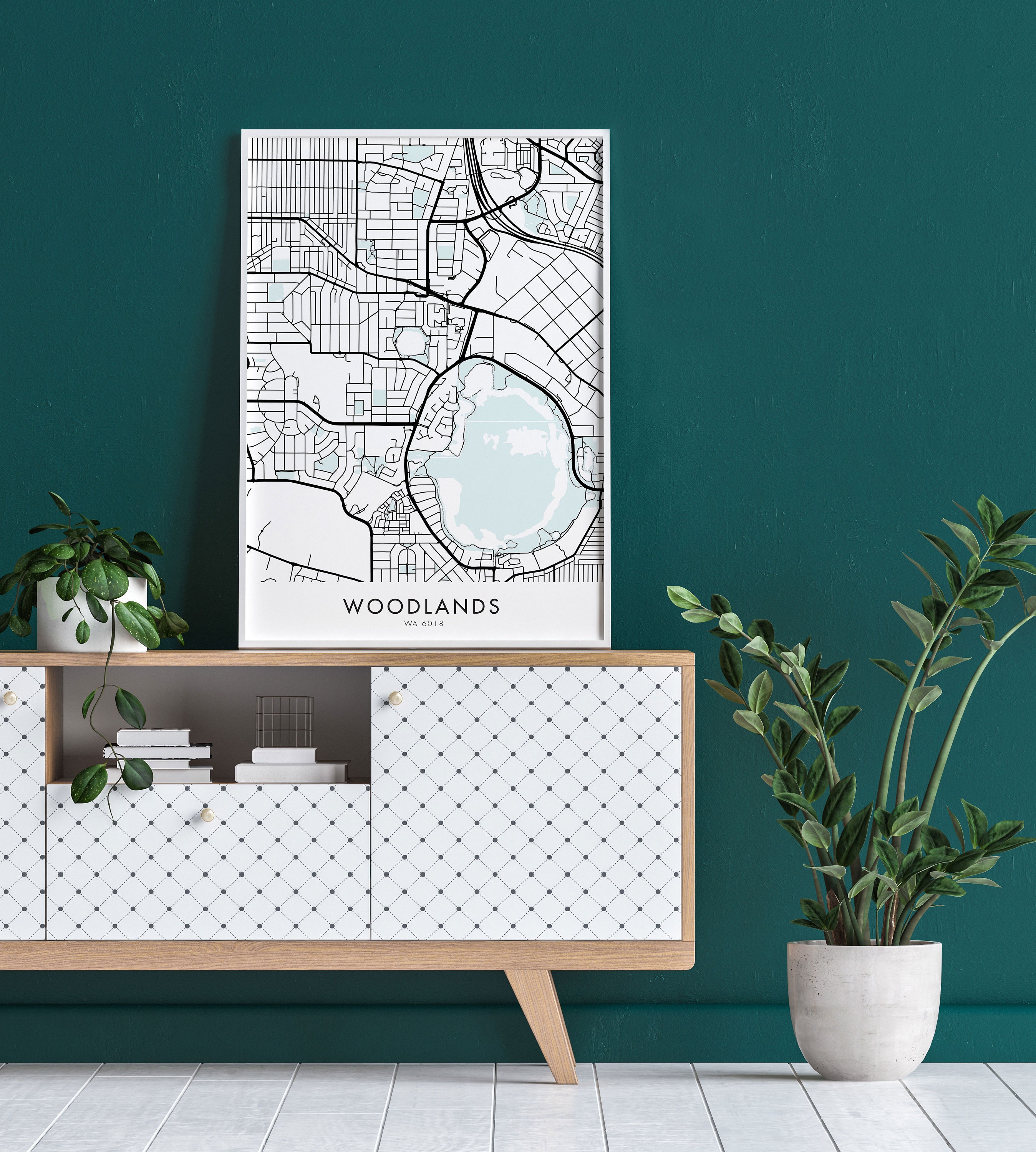 Woodlands Perth City Map Print Wall Art Print at Home - Etsy