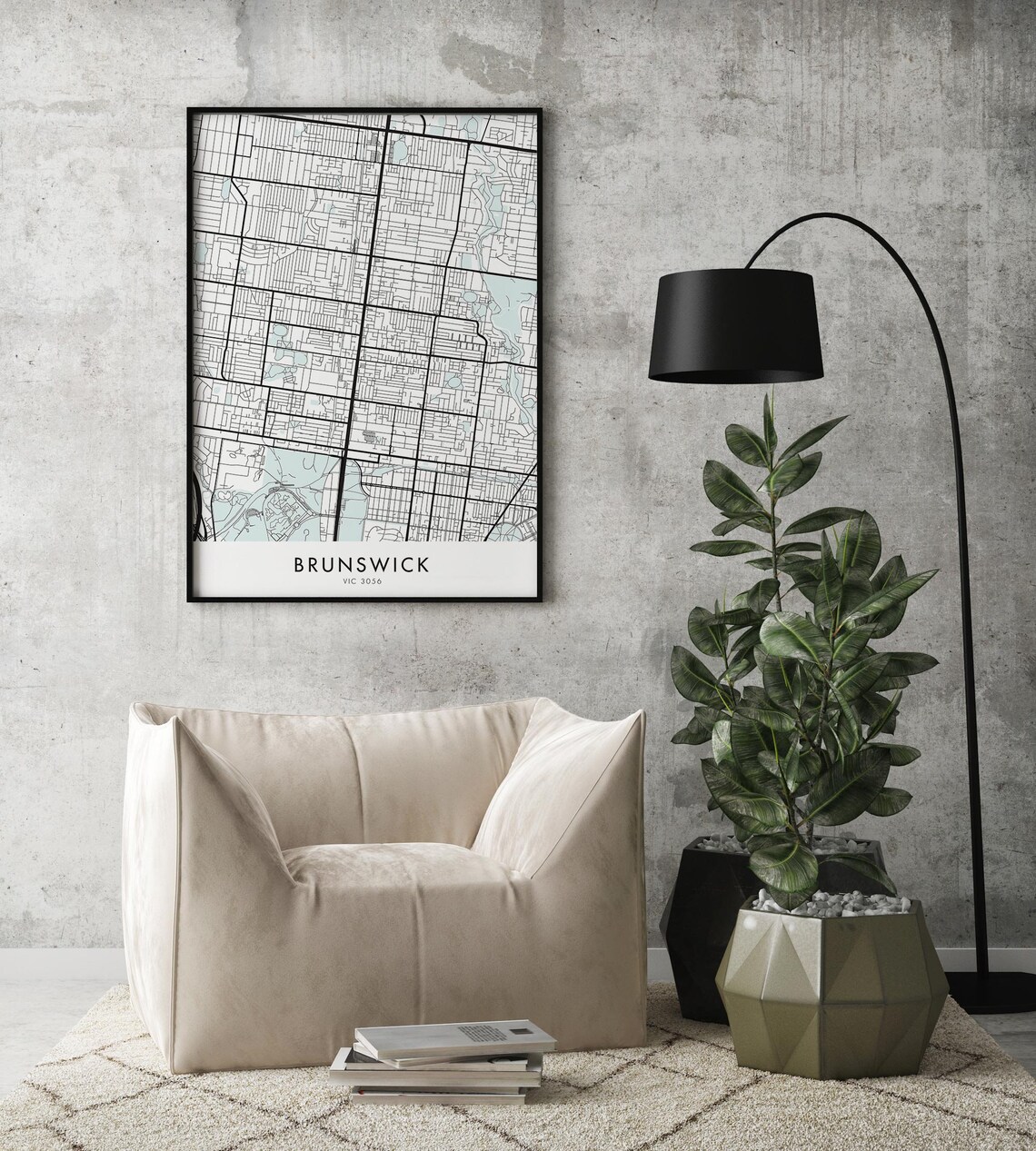 Brunswick, Melbourne Art, City Map Print Wall Art | A4 A3 A2 A1 - Etsy