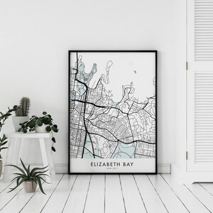 Elizabeth Bay, Sydney, Australia Art, City Map Print Wall Art | A4 A3 ...
