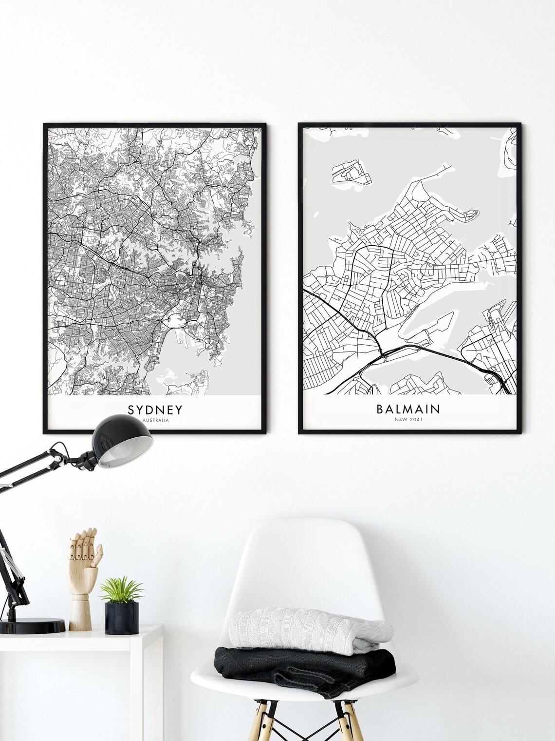 Balmain, Sydney, Australia Art, City Map Print Wall Art | A4 A3 A2 A1 ...