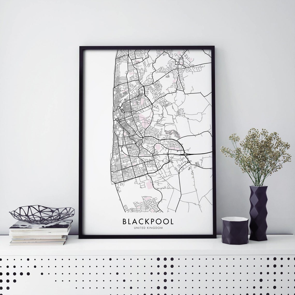 Blackpool England United Kingdom UK City Art Map Print - Etsy