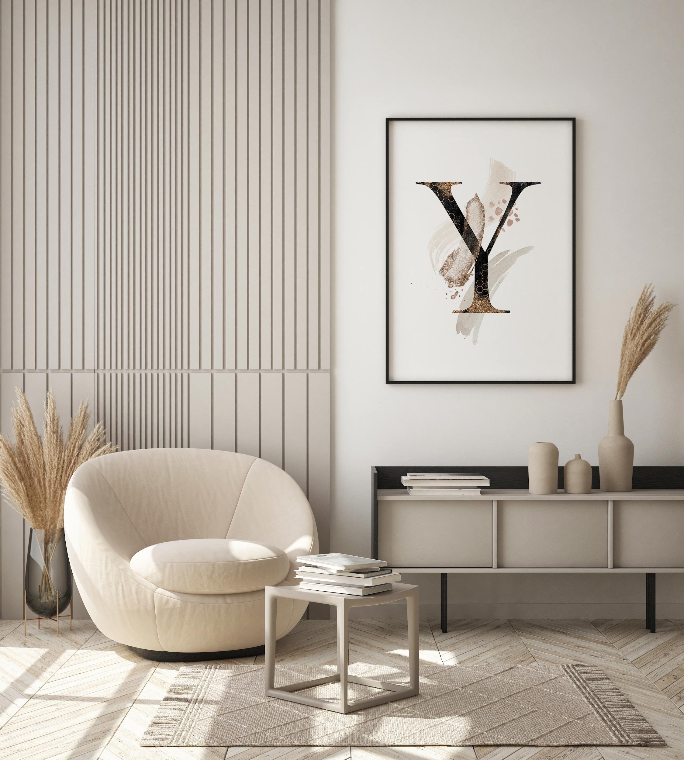 Letter Y Alphabet Abstract Print Wall Art | 4x6 5x7 A4 A3 A2 A1 - Etsy