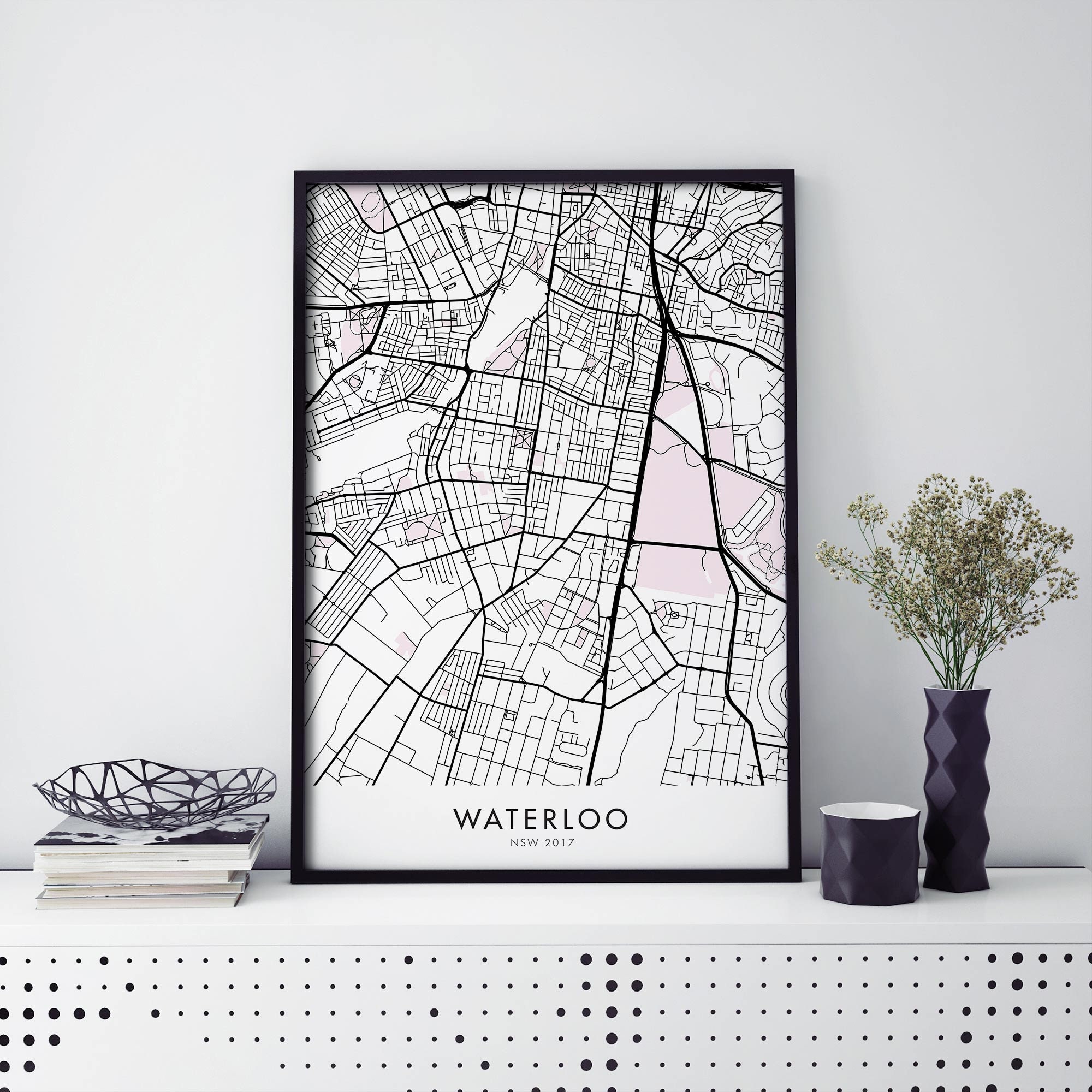 Waterloo Sydney Australia Art City Map Print Wall Art A4 | Etsy