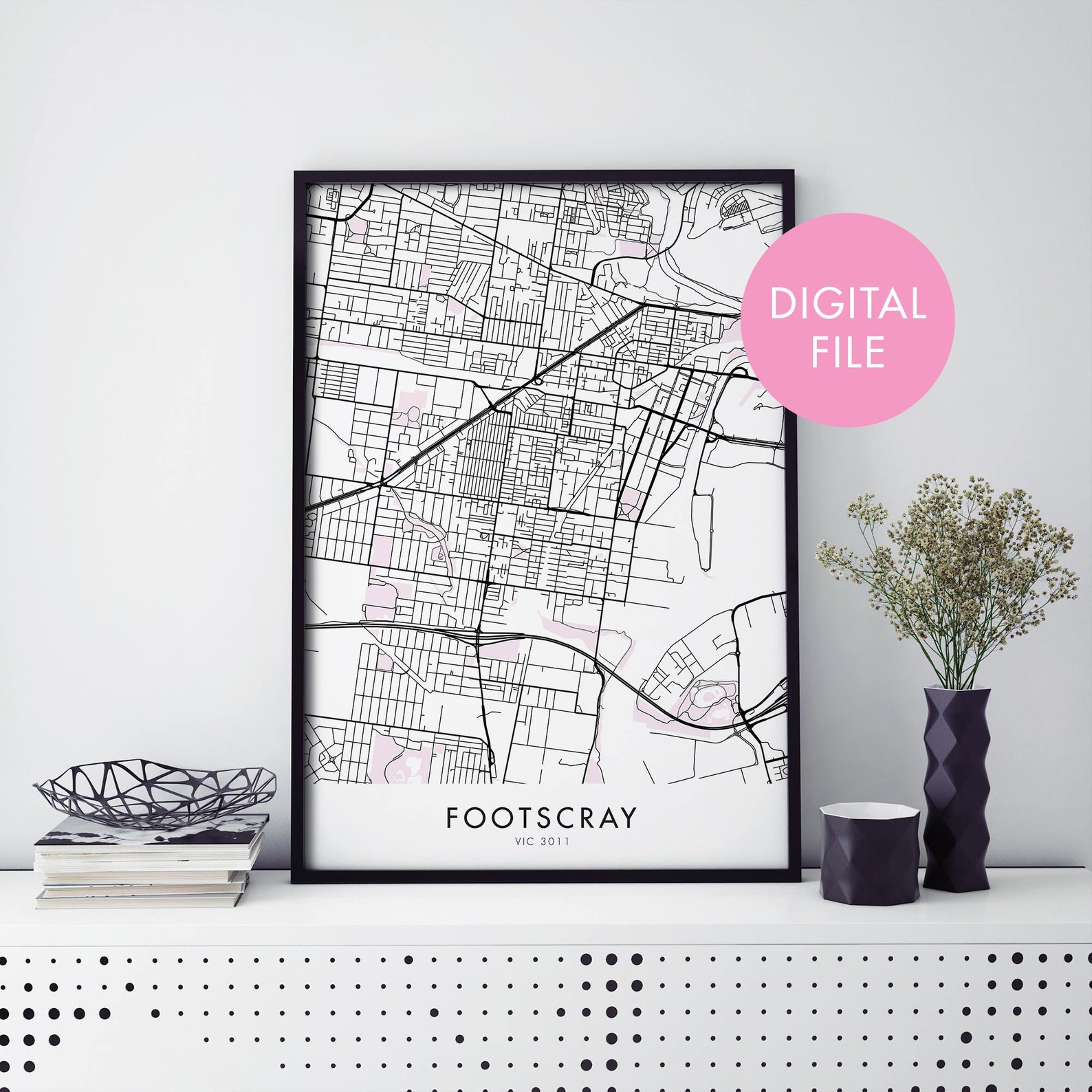 Footscray Melbourne City Map Print Wall Art Print at Home - Etsy Australia