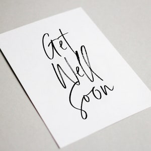 Get Well Soon Card Brush Font get Well Soon - Etsy