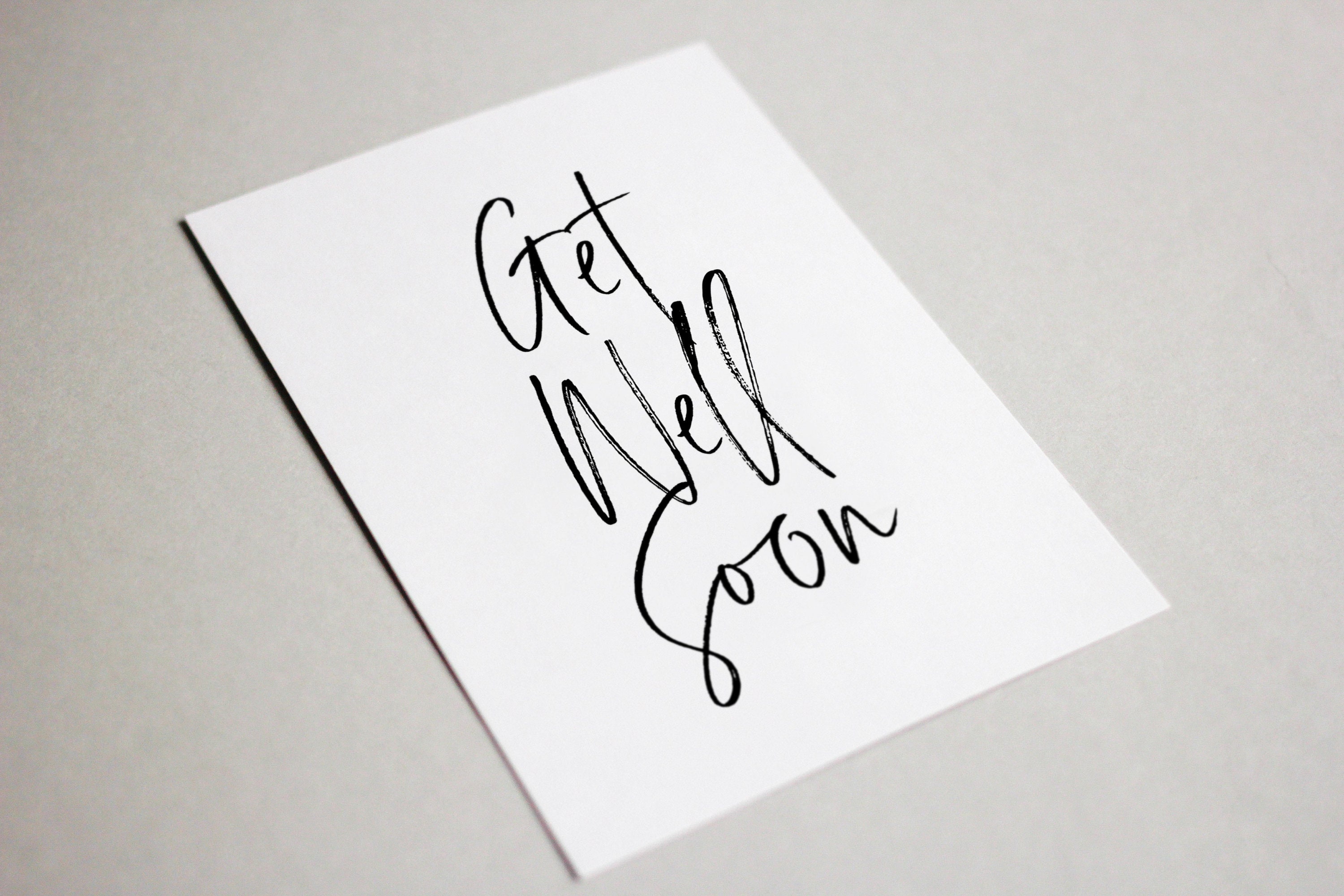 Get Well Soon Card Brush Font get Well Soon | Etsy