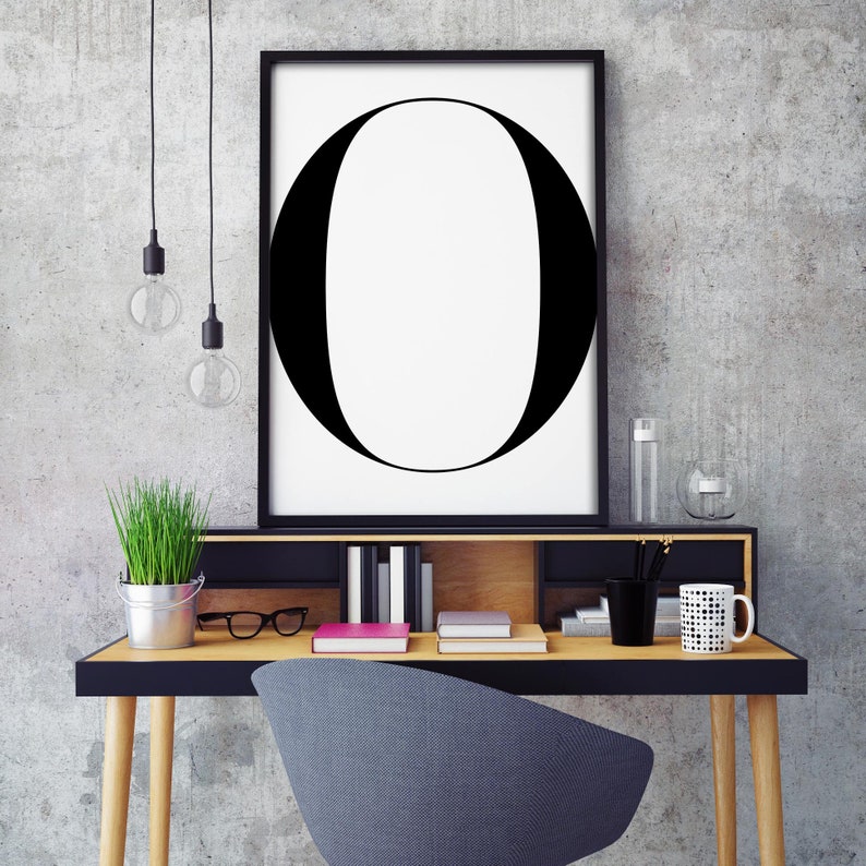2 X Letter O Black & White Poster Prints Print at Home - Etsy