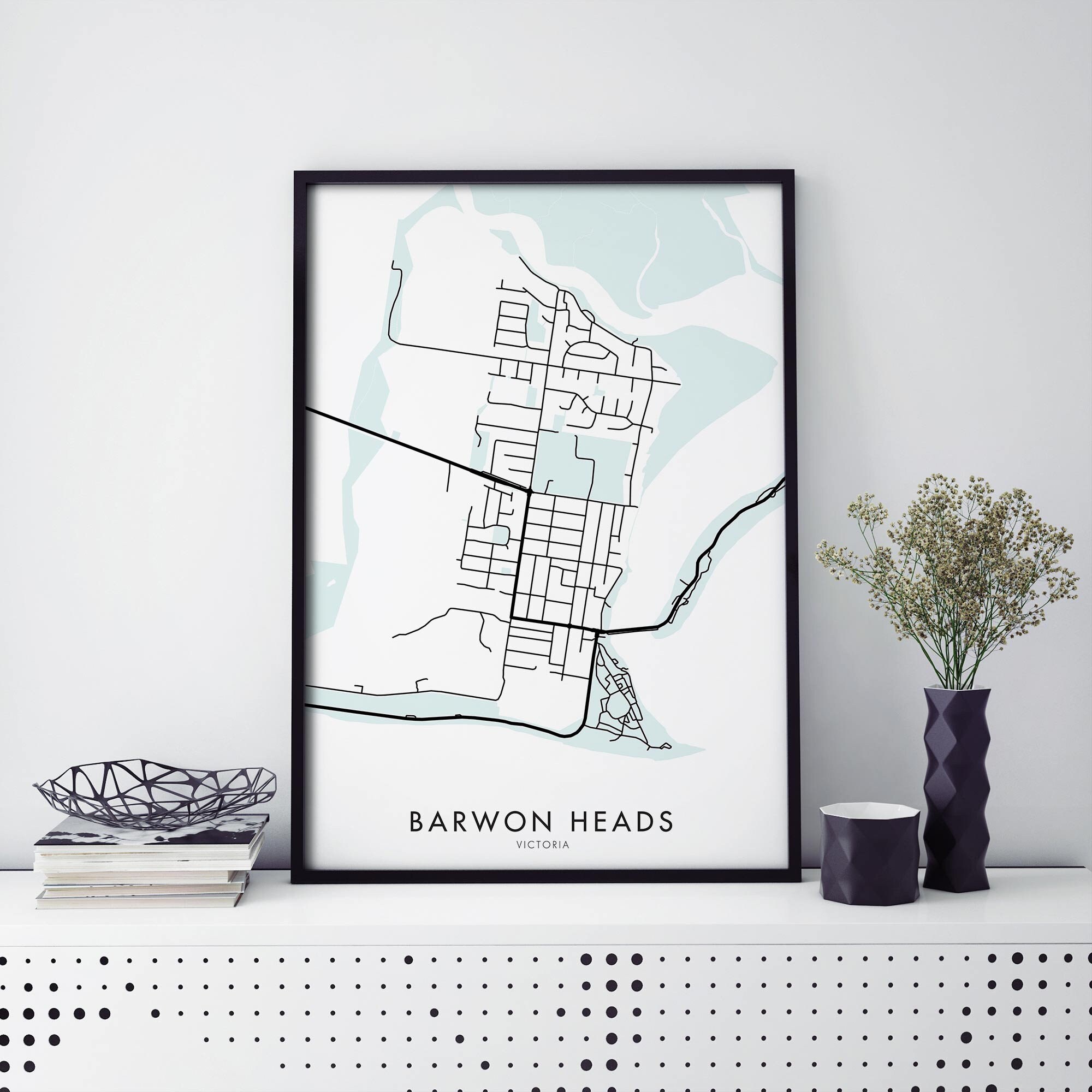 Barwon Heads Victoria Australia Art City Map Print Wall Art | Etsy
