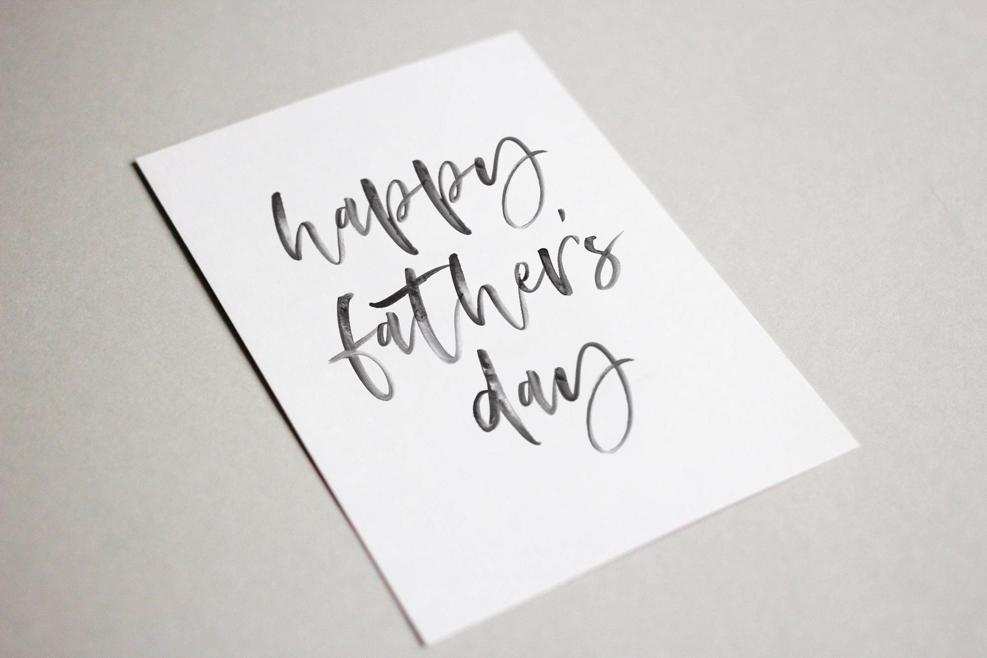 Father's Day Card Minimalist Script Font Happy | Etsy