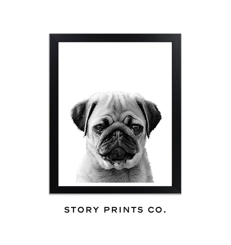 Pug Print Pug Pug Art Pug Gifts Dog Print Pet Portrait - Etsy