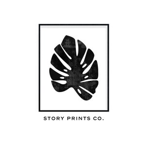 Leaf Print, Philodendron Monstera, Botanical Art, Tropical Decor, Plant ...