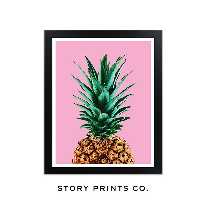 Pineapple Poster Printable Wall Art Prints Pineapple | Etsy