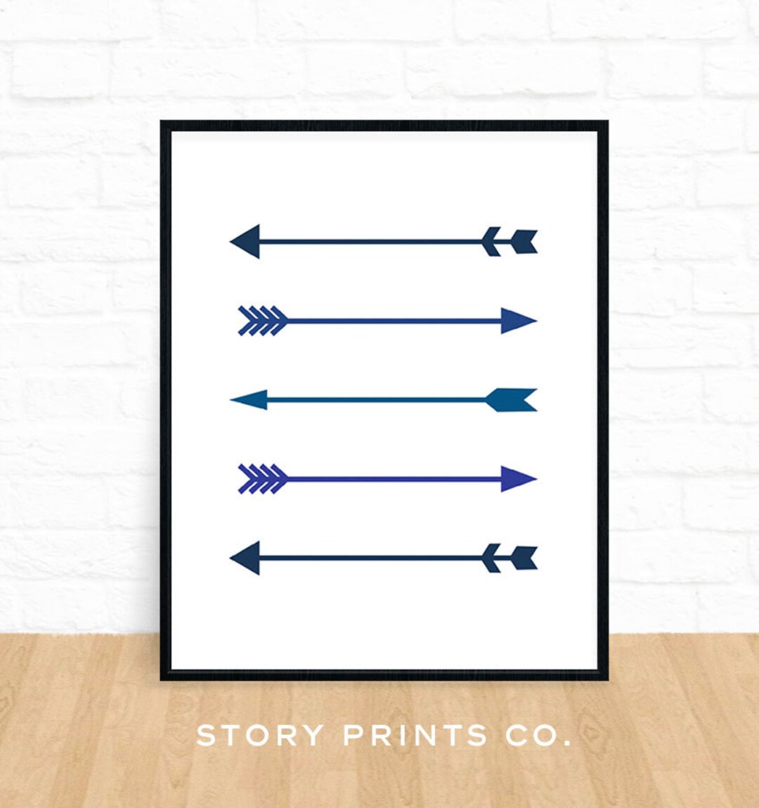 Blue Arrow Print, Arrow Nursery, Kids Poster, Arrow Printable, Navy ...