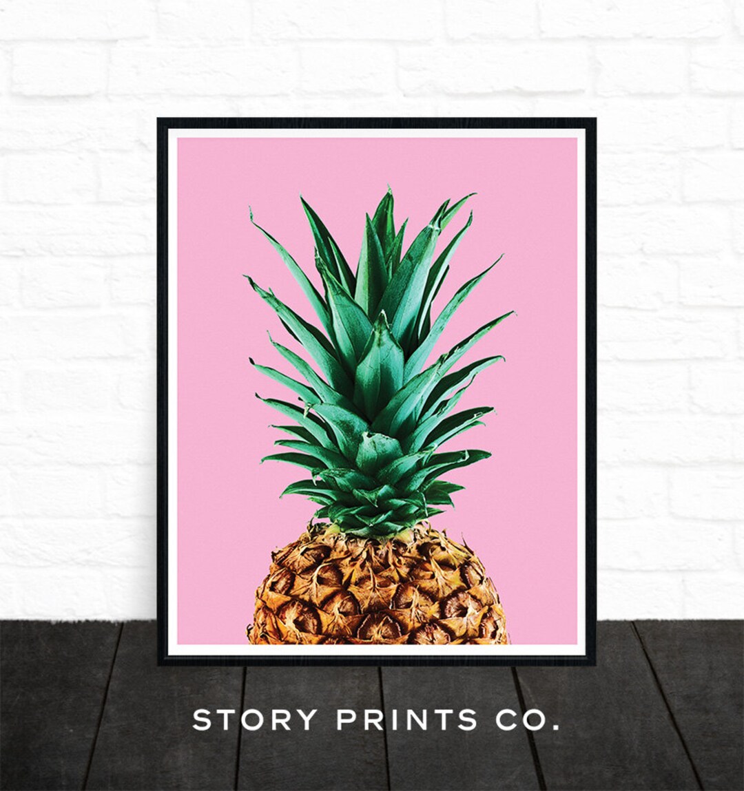 Pineapple Poster, Printable Wall Art Prints, Pineapple Printable, Pink ...