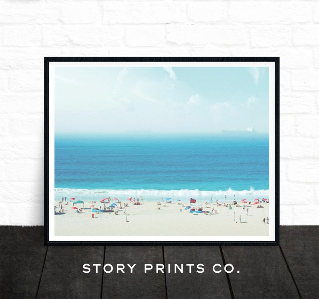 Beach Print, Landscape Print, Beach Life, Beach People, Summer Print ...