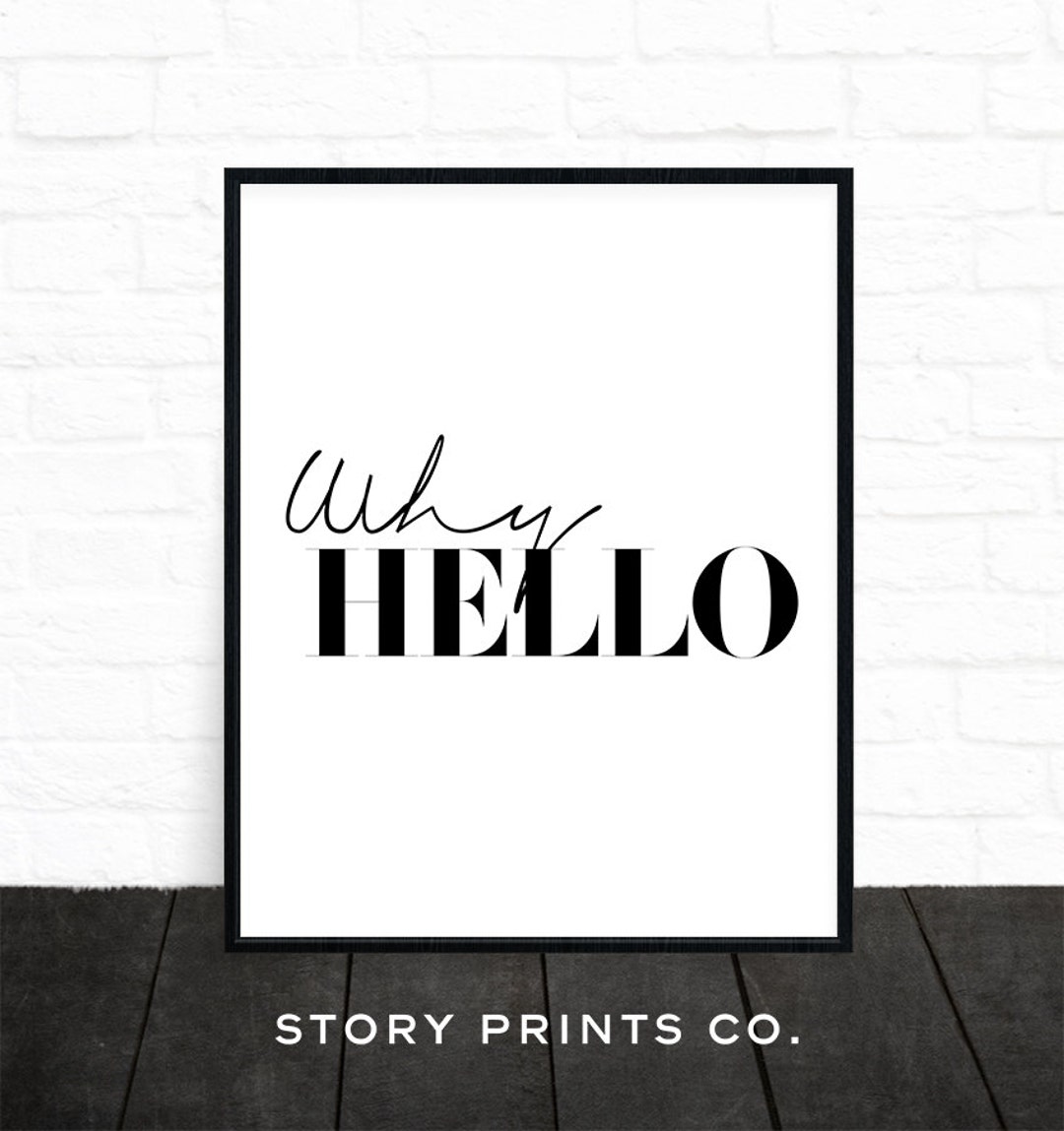 Why Hello Print, Why Hello, Scandinavian Poster, Hello Poster ...