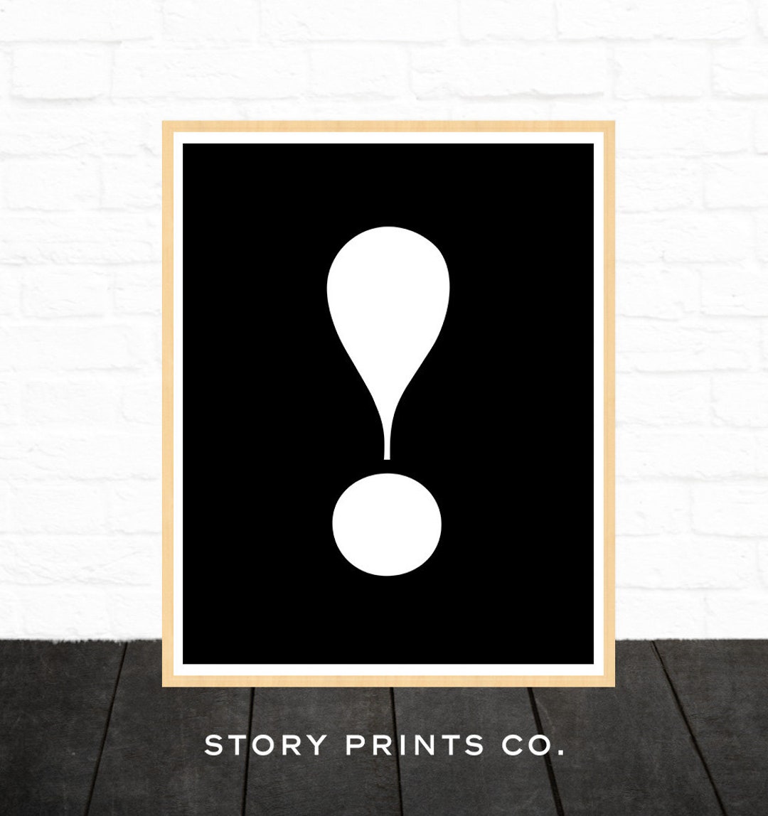 Pop Art Print, Exclamation Point Print, Exclamation Mark, Fun Prints ...