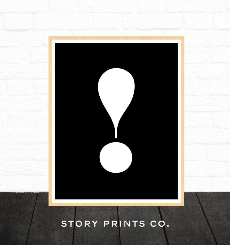 Pop Art Print Exclamation Point Print Exclamation Mark Fun - Etsy