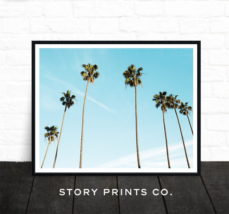 Palm Tree Print Landscape Print California Print Palm Tree - Etsy