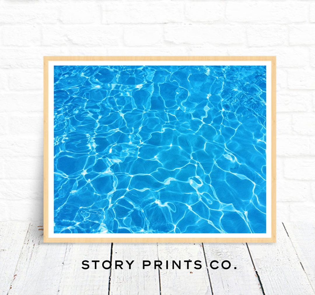 Swimming Pool Print, Beach Printable, Water Photography, Pool Water ...