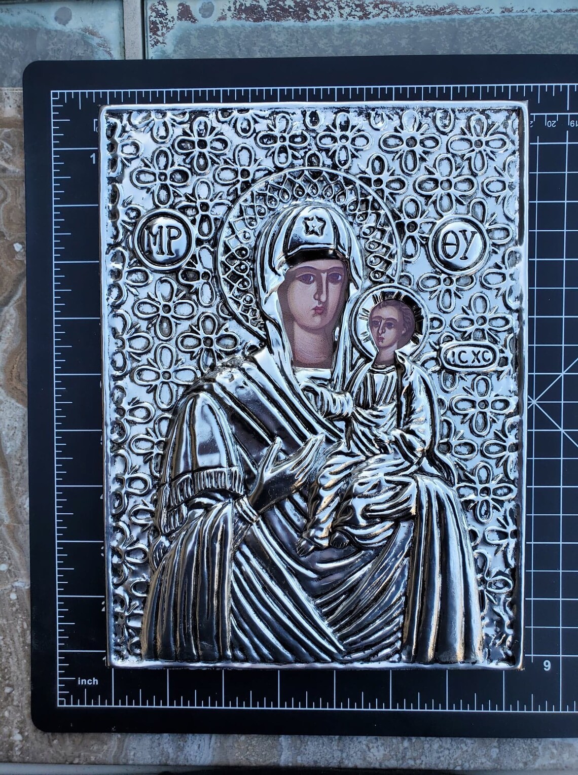 Stunning NEW Non-tarnish Religious Handmade Museum Quality Greek ...