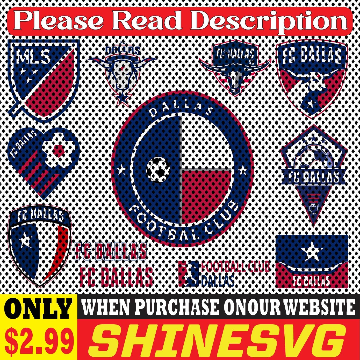 Fc-dallas Soccer Team Svg FC Dallas Svg M L S Teams Svg M L - Etsy