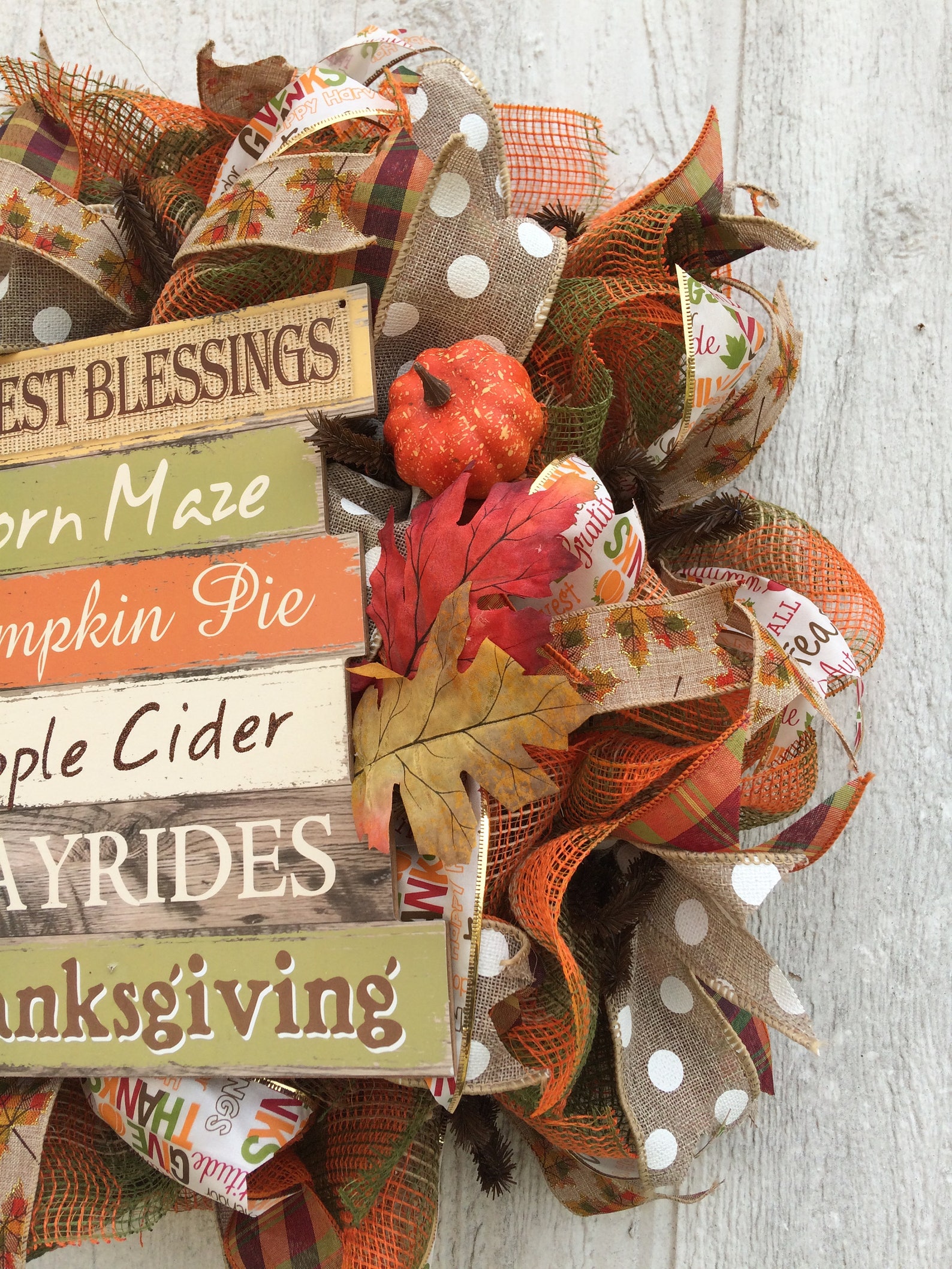 Fall Wreath/ Autumn Wreath/ Thanksgiving Wreath/ Thanksgiving - Etsy