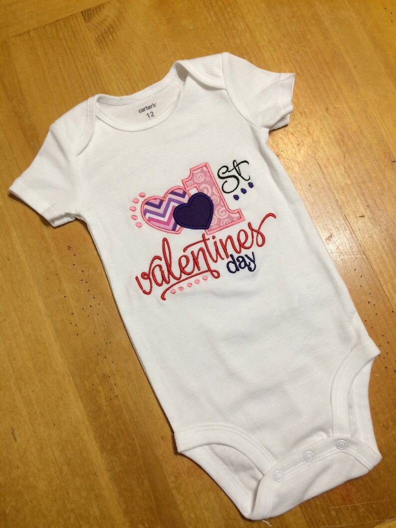 Girls 1st Valentines Day Onesie First Valentines Day Onesie Etsy