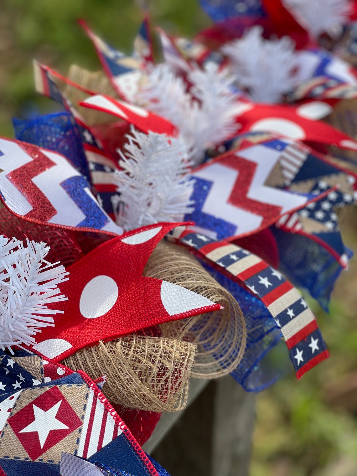 Fourth of July Garland/ 4th of July Garland / Door Garland/ Door Wreath ...