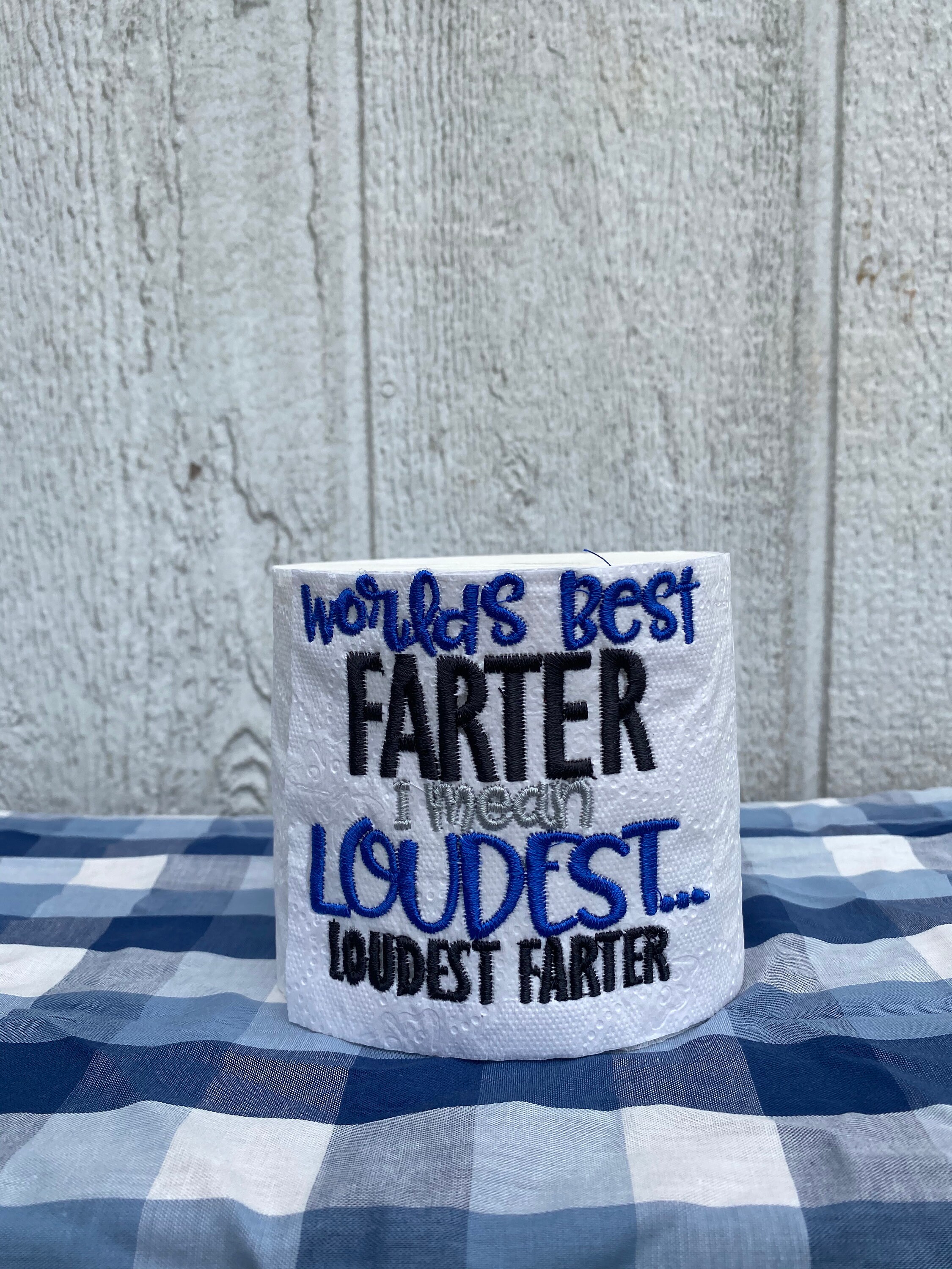 Worlds Best Farter Embroidered Toilet Paper Design/ Fathers - Etsy