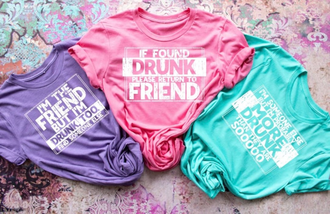 Friends Drunk Shirt Set: Matching Screen Print Shirts - Etsy