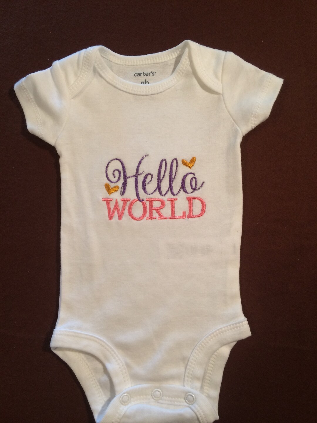 Hello World Onesie/ Newborn Onesie/babyshower Gift/ Welcome Home Baby ...