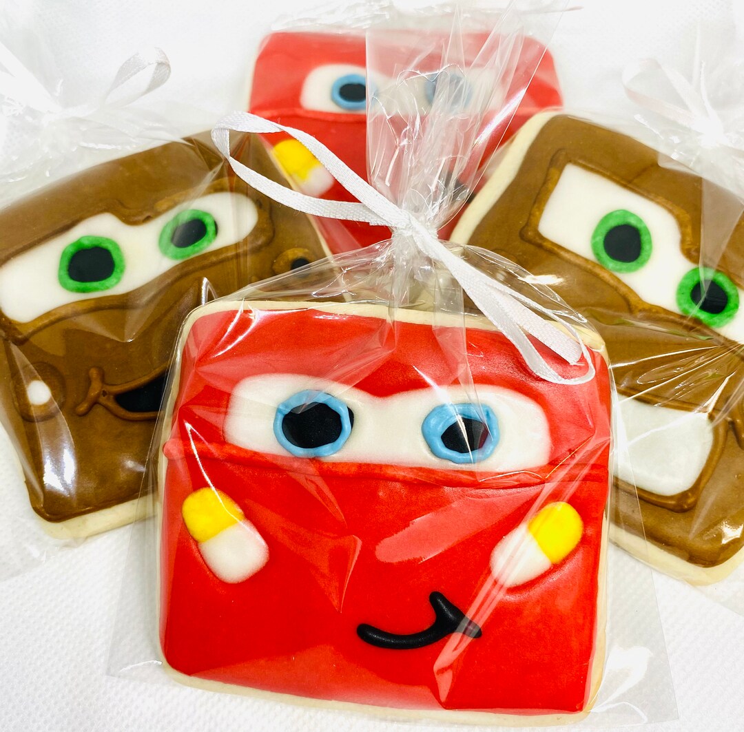 Cars Inspired Sugar Cookies- Lighting Mcqueen and Mater- Handmade Icing ...