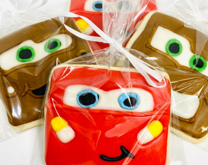 Cars Inspired Sugar Cookies- Lighting Mcqueen and Mater- Handmade Icing ...