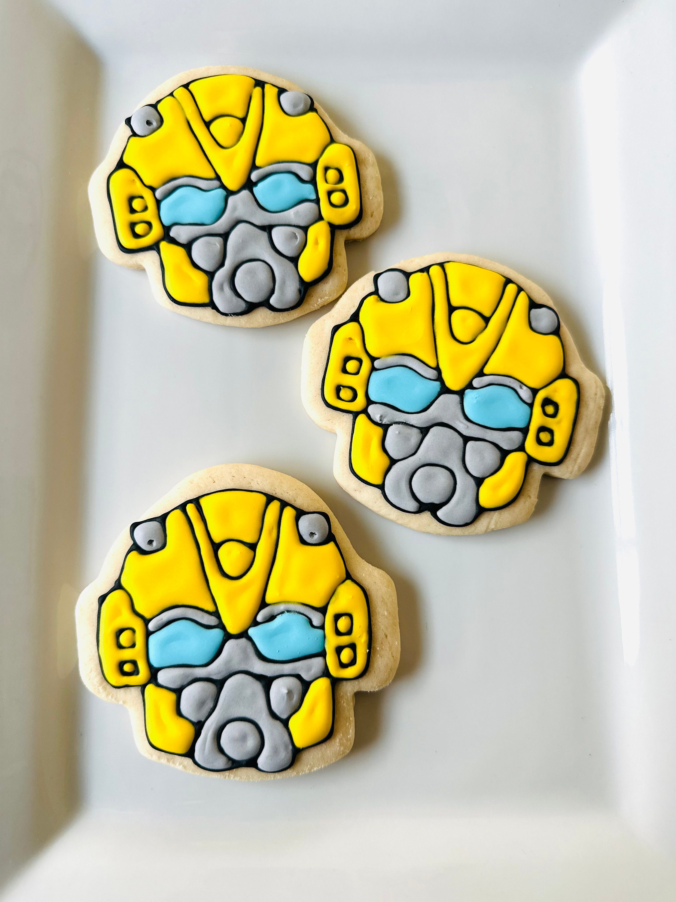 Bumblebee Transformer Sugar Cookie- Perfect for a Birthday Celebration ...